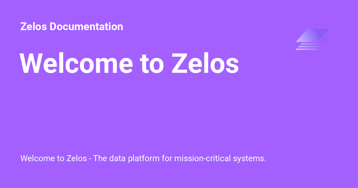 Welcome to Zelos - Zelos Documentation